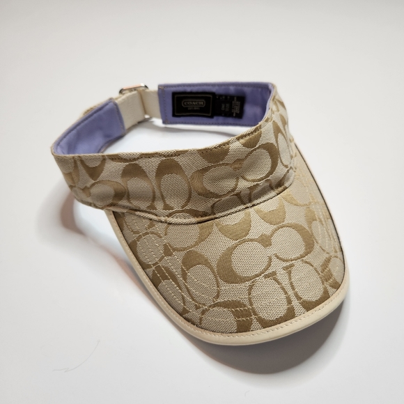 Coach | Accessories | Coach Khaki Purple Signature C Logo Print ...